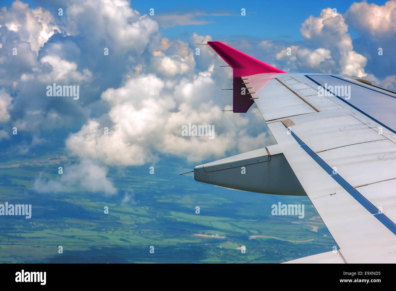 view through airplane window Stock Photo - Alamy