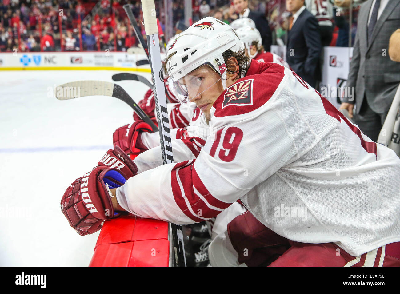 Raleigh, North Carolina, USA. 1st Nov, 2013. Arizona Coyotes right wing ...