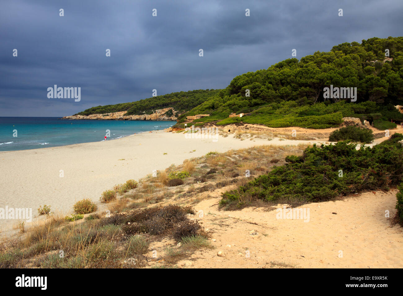 Binigaus beach, Sant Tomas, Menorca, Balearic Islands, Spain Stock ...