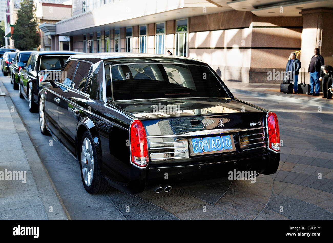 A Chinese luxury car marque Hongqi limoussine Red Flag L5, used by ...