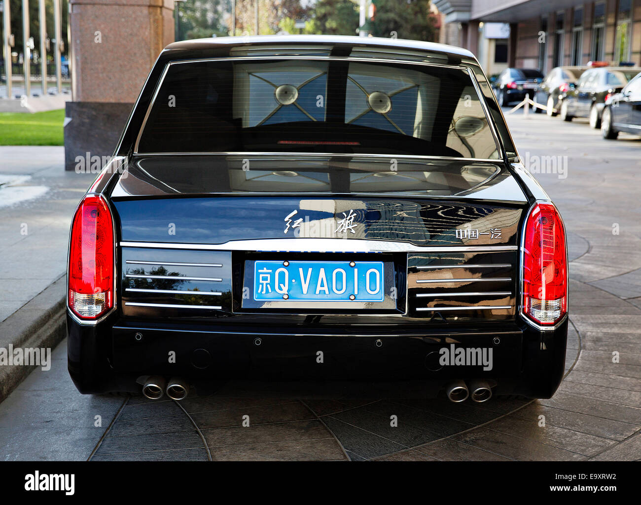 A Chinese luxury car marque Hongqi limoussine Red Flag L5, used by ...