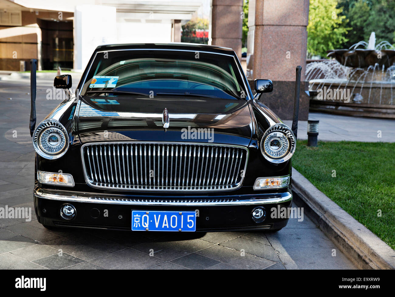 A Chinese luxury car marque Hongqi limoussine Red Flag L5, used by ...