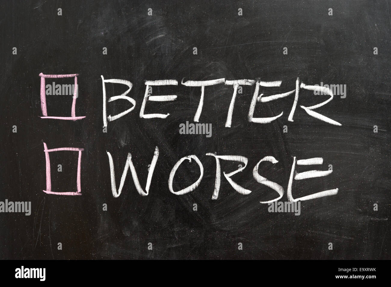 Worse is better text hi-res stock photography and images - Alamy
