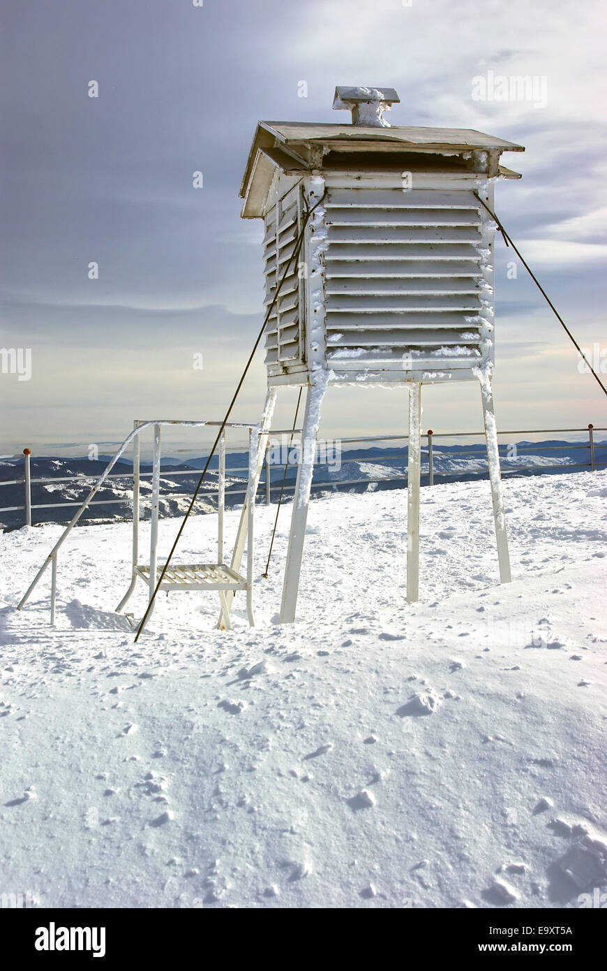 Winter weather station on mountain Stock Photo - Alamy