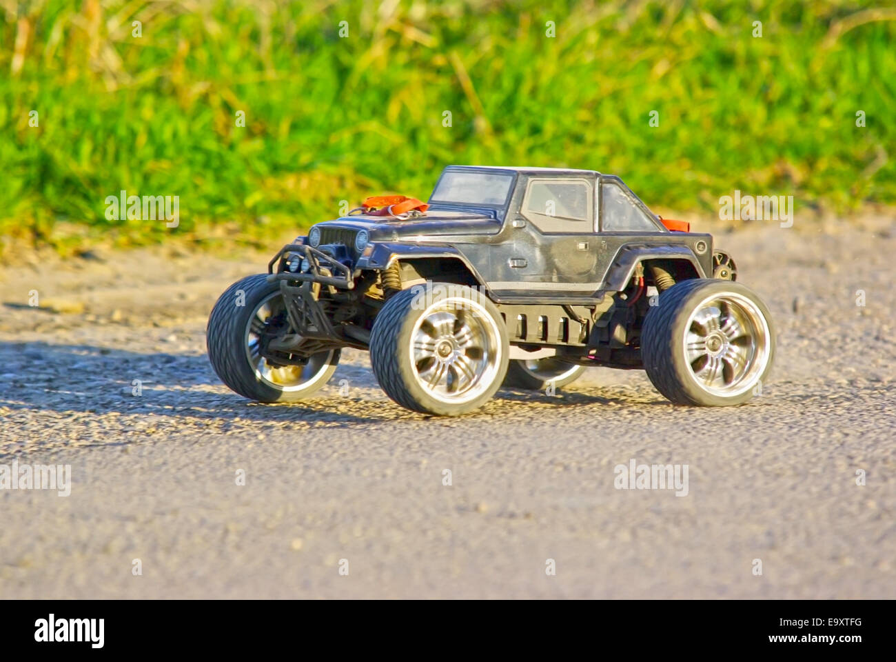Wrangler model, radio controlled car on the road Stock Photo - Alamy