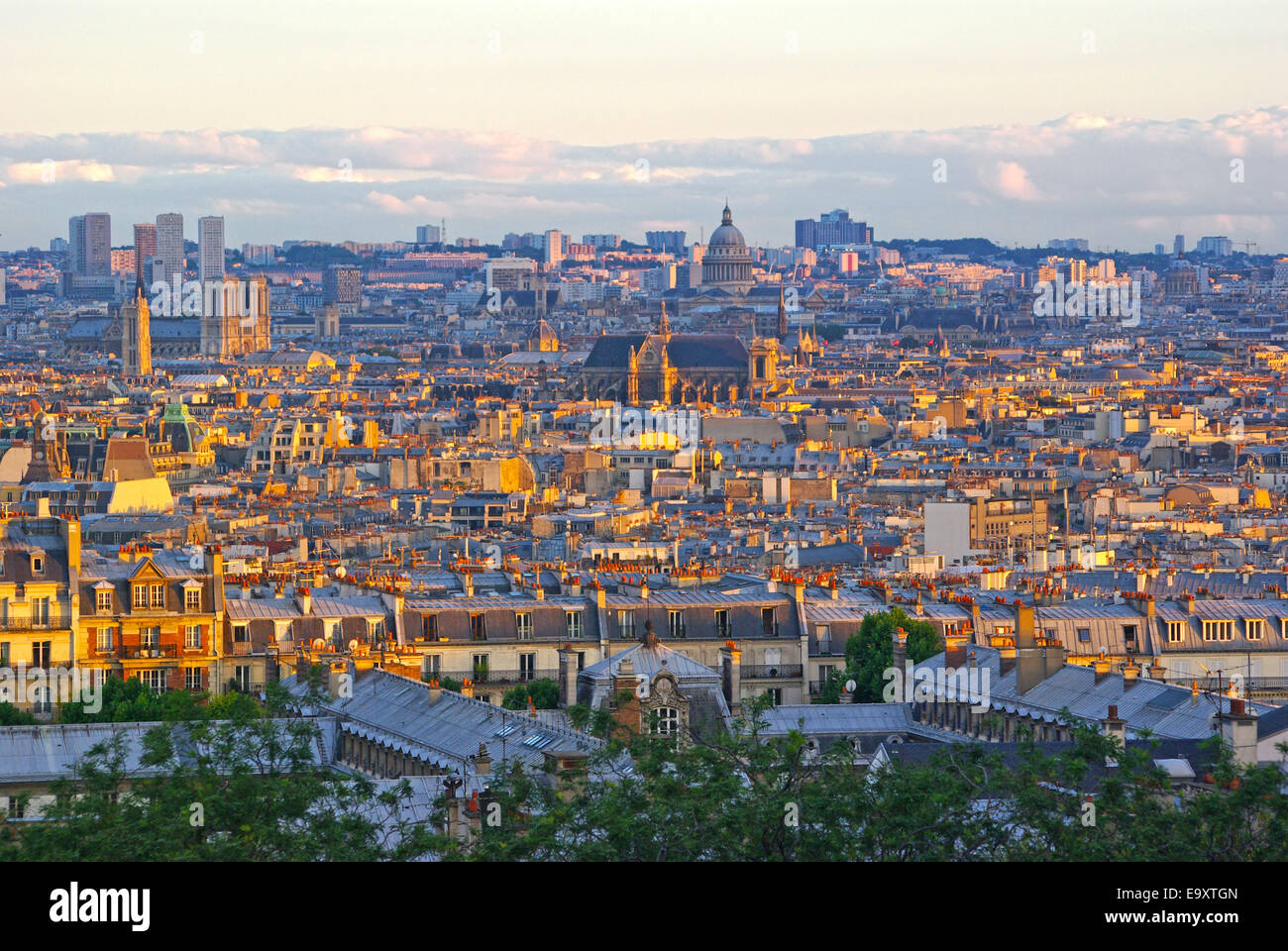 Paris up view from Sacre Coeur Basilica Stock Photo - Alamy