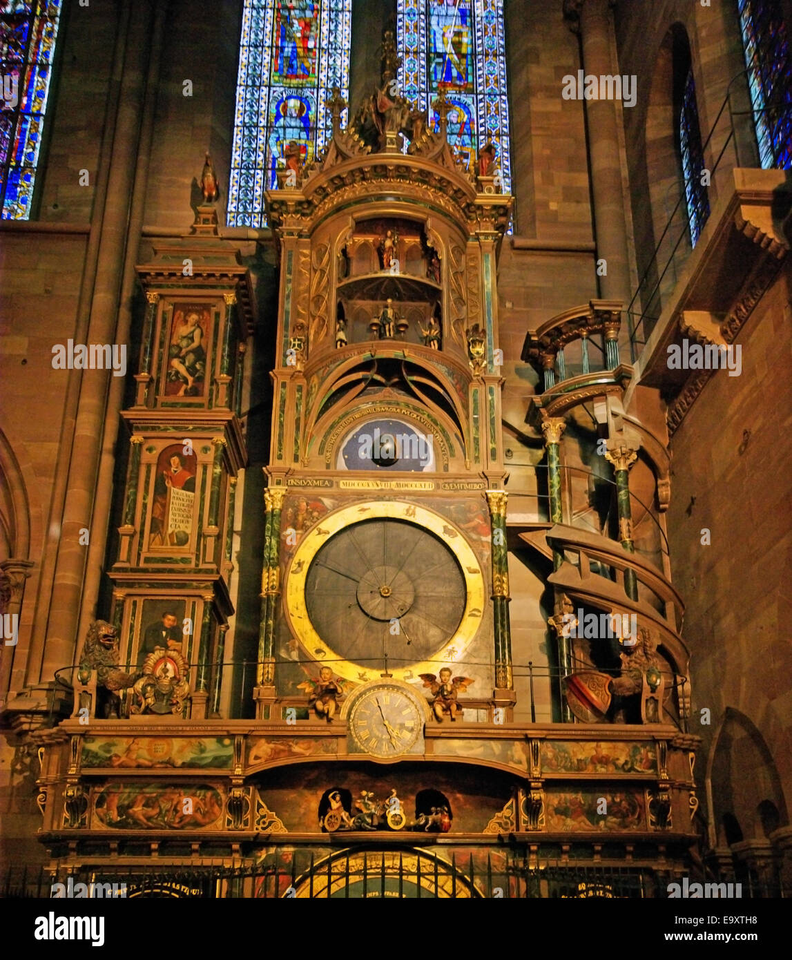Astronomical Clock Of The Strasbourg Cathedral High Resolution Stock ...