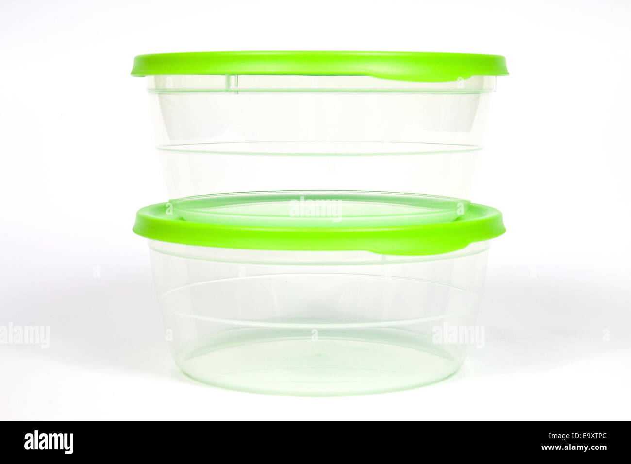 Plastic containers with tight lids for safe storage of food Stock Photo ...