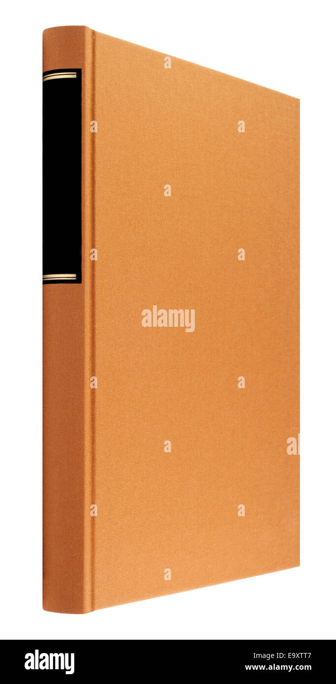 brown book isolated on white background Stock Photo - Alamy