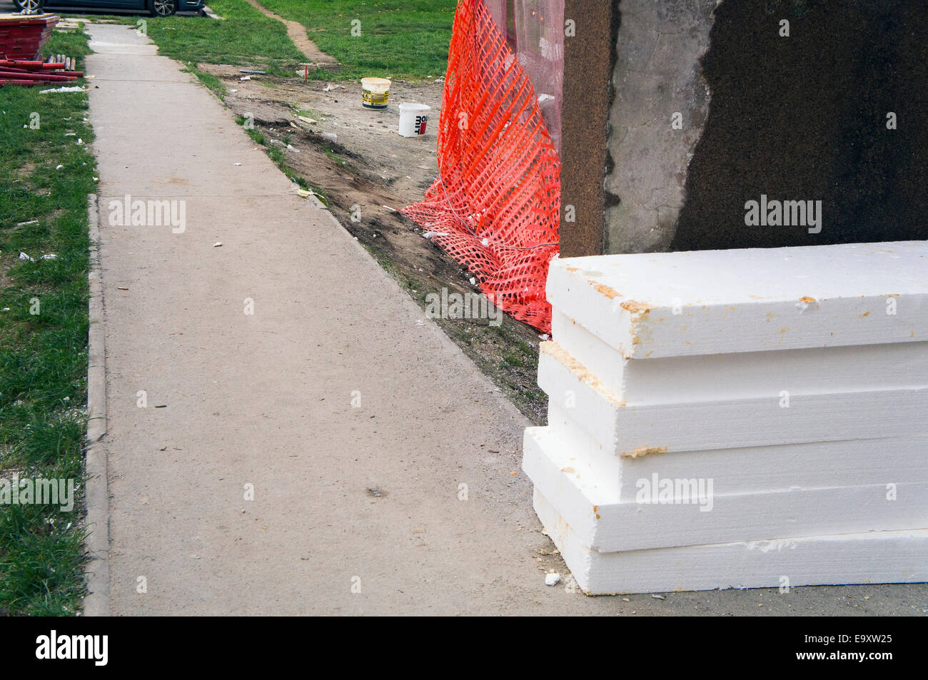 construction site, panel house, building, insulation, November 1, 2014 ...