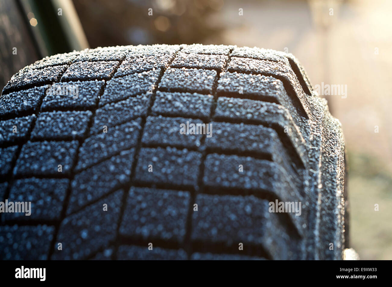Ice and snowflakes on a spare tire Stock Photo - Alamy