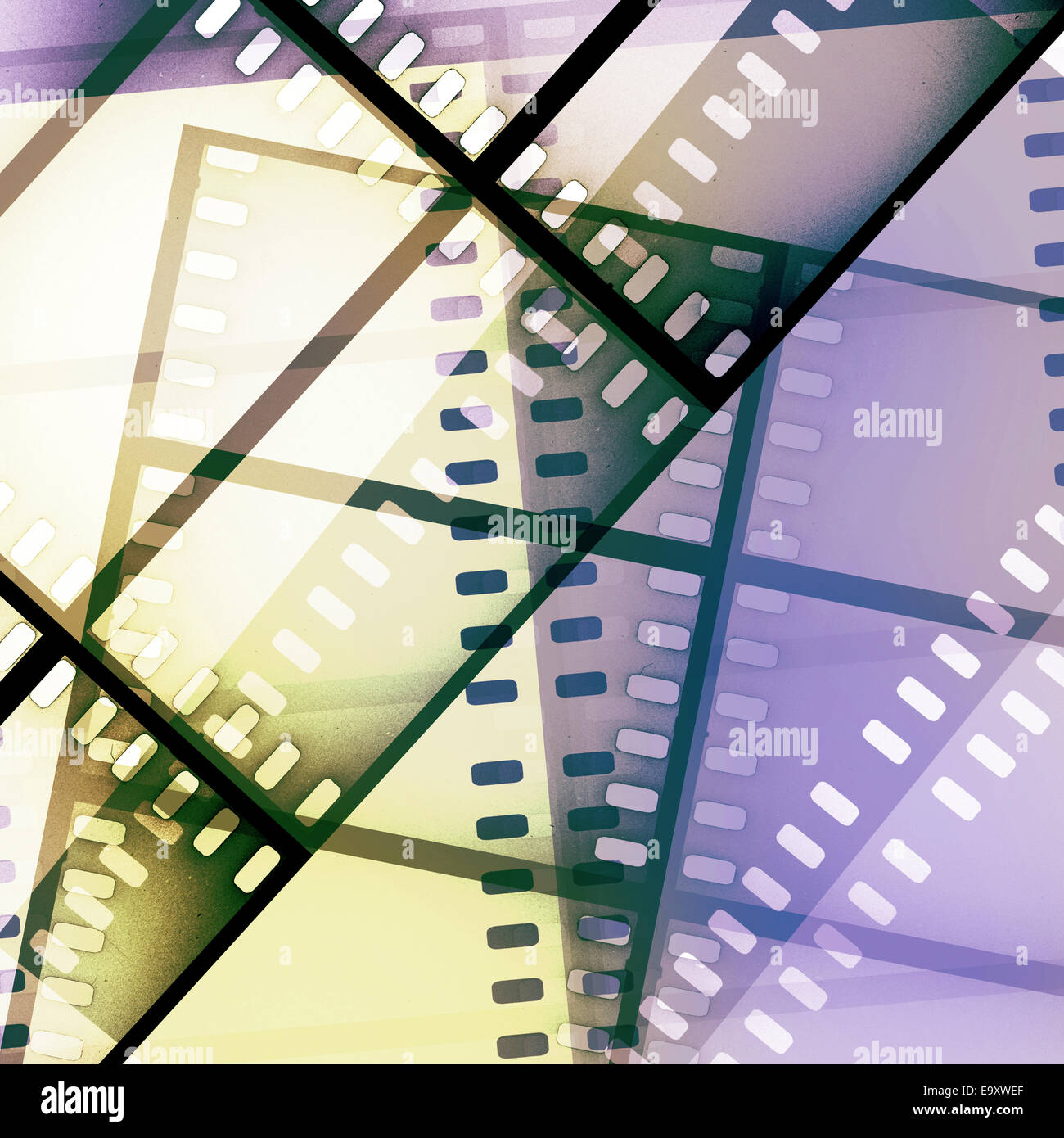 scratched film strip background Stock Photo - Alamy