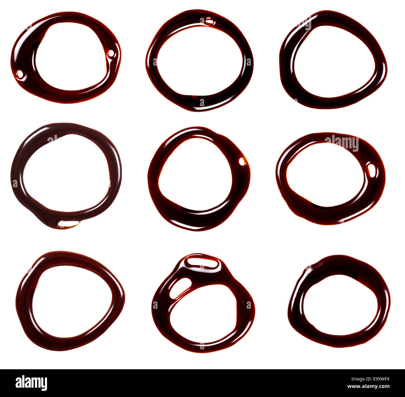 Collection of chocolate syrup drip, frame Stock Photo - Alamy