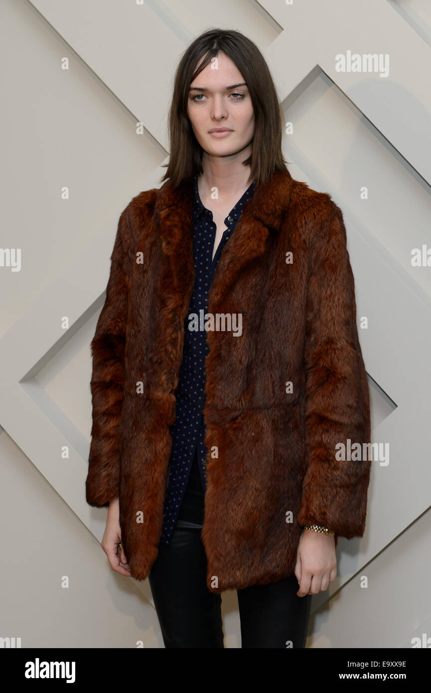 Sam Rollinson arrives for the Burberry Festive Campaign Launch Stock ...