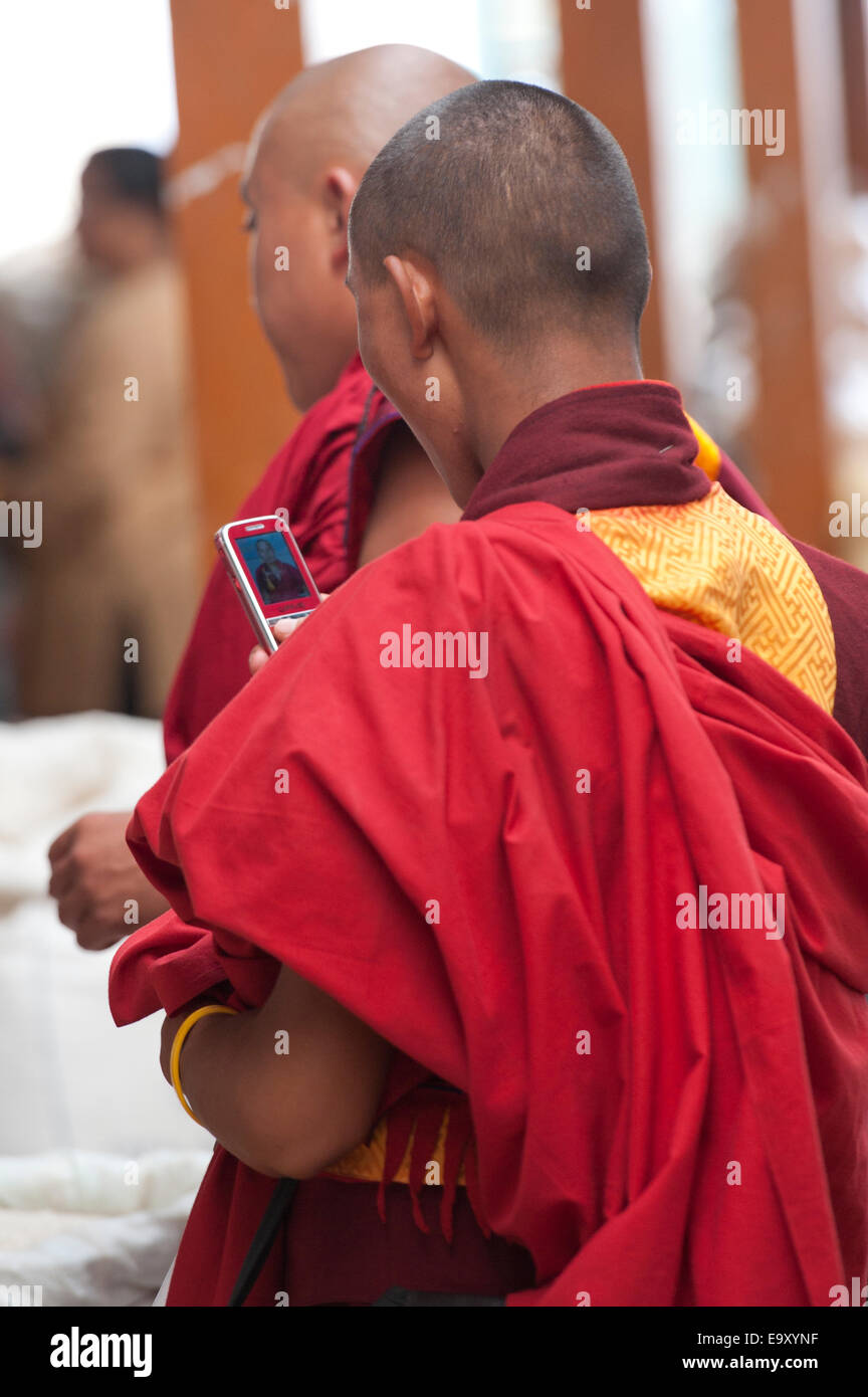Two monks in a market, Thimphu, Bhutan Stock Photo - Alamy