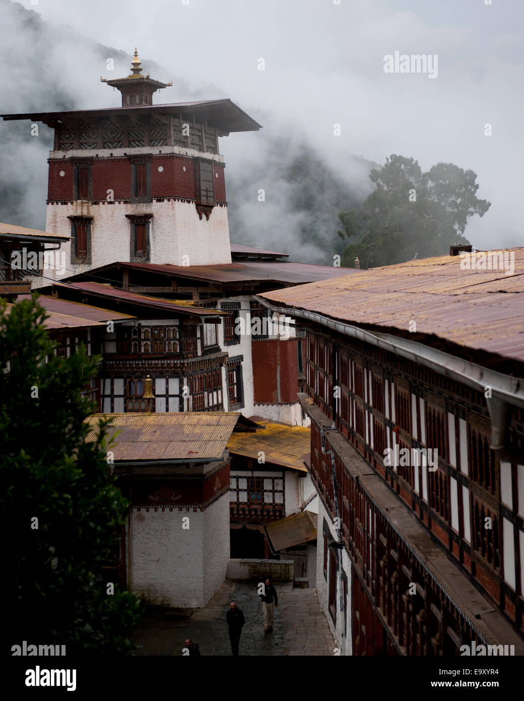High angle view of Trongsa Dzong, Trongsa, Bhutan Stock Photo - Alamy