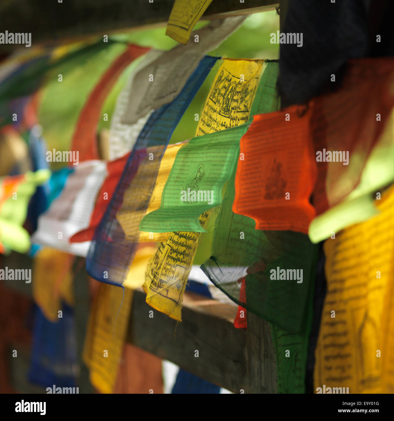 Prayer flags bhutan close hi-res stock photography and images - Alamy