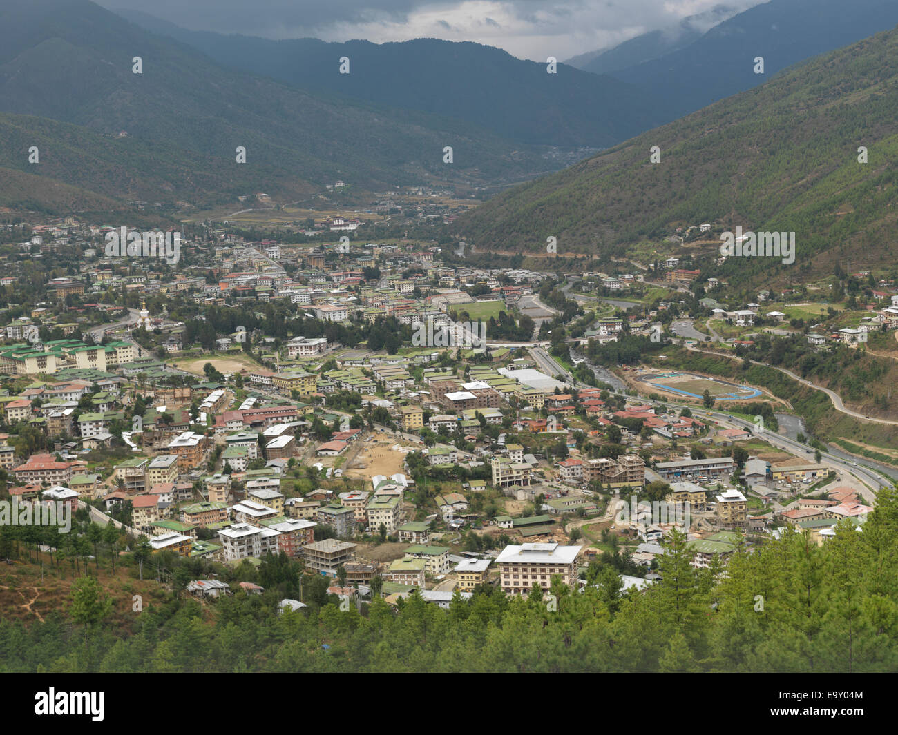 Panoramic view of a cityscape, Thimphu, Bhutan Stock Photo - Alamy