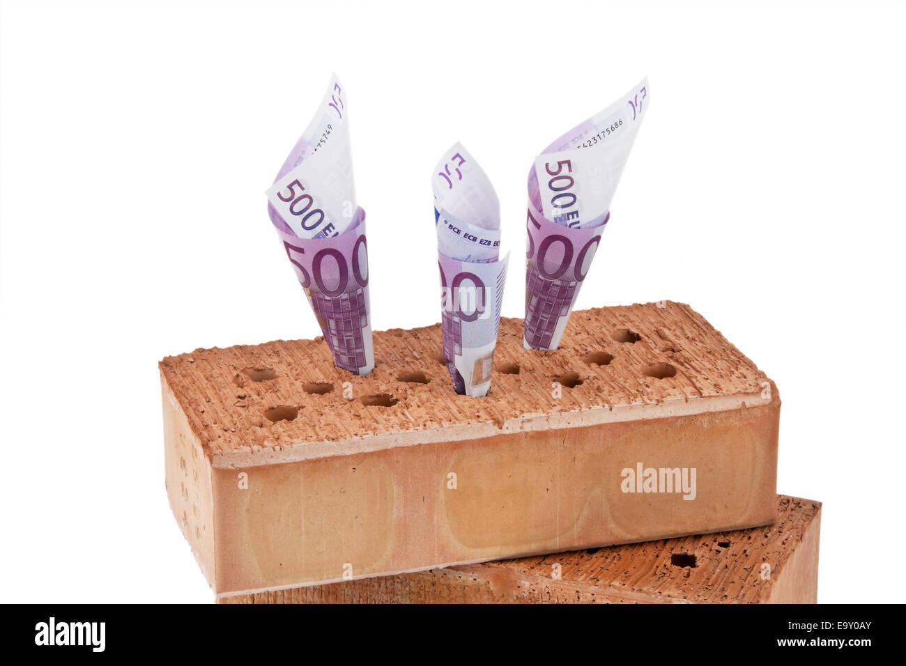 Example picture house construction, financing, building society. Brick ...