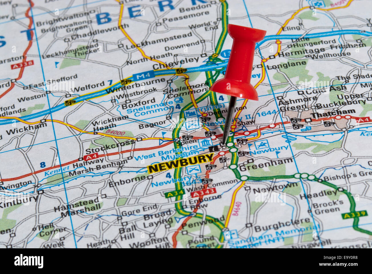 Map of newbury hi-res stock photography and images - Alamy