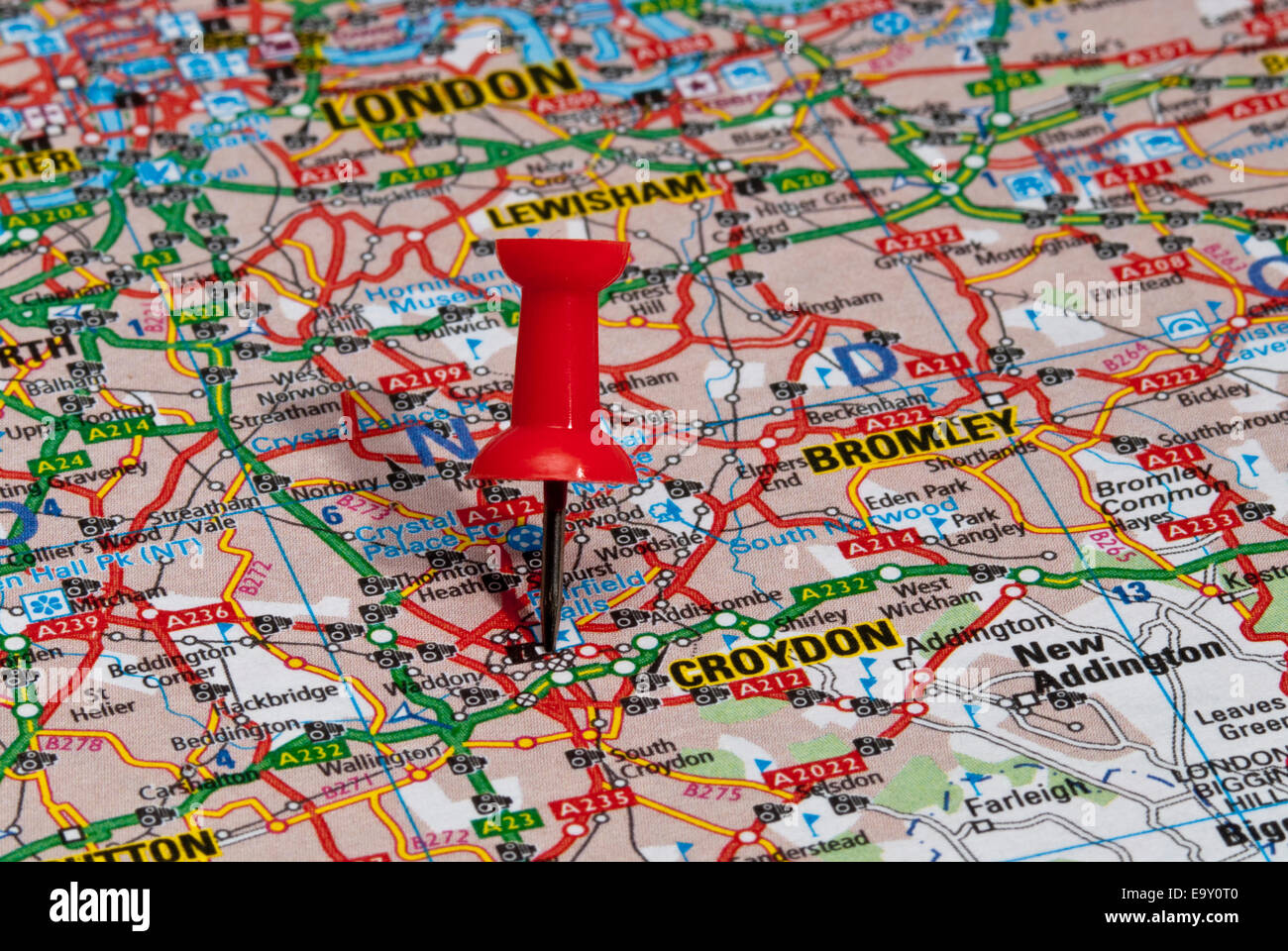 Croydon map hi-res stock photography and images - Alamy