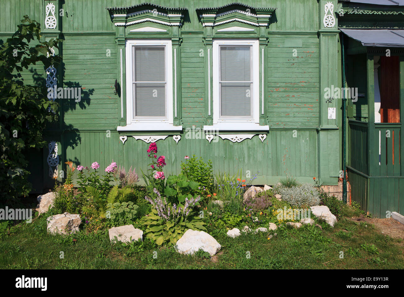 Traditional wooden house inside the Kremlin in Kolomna, Russia Stock ...