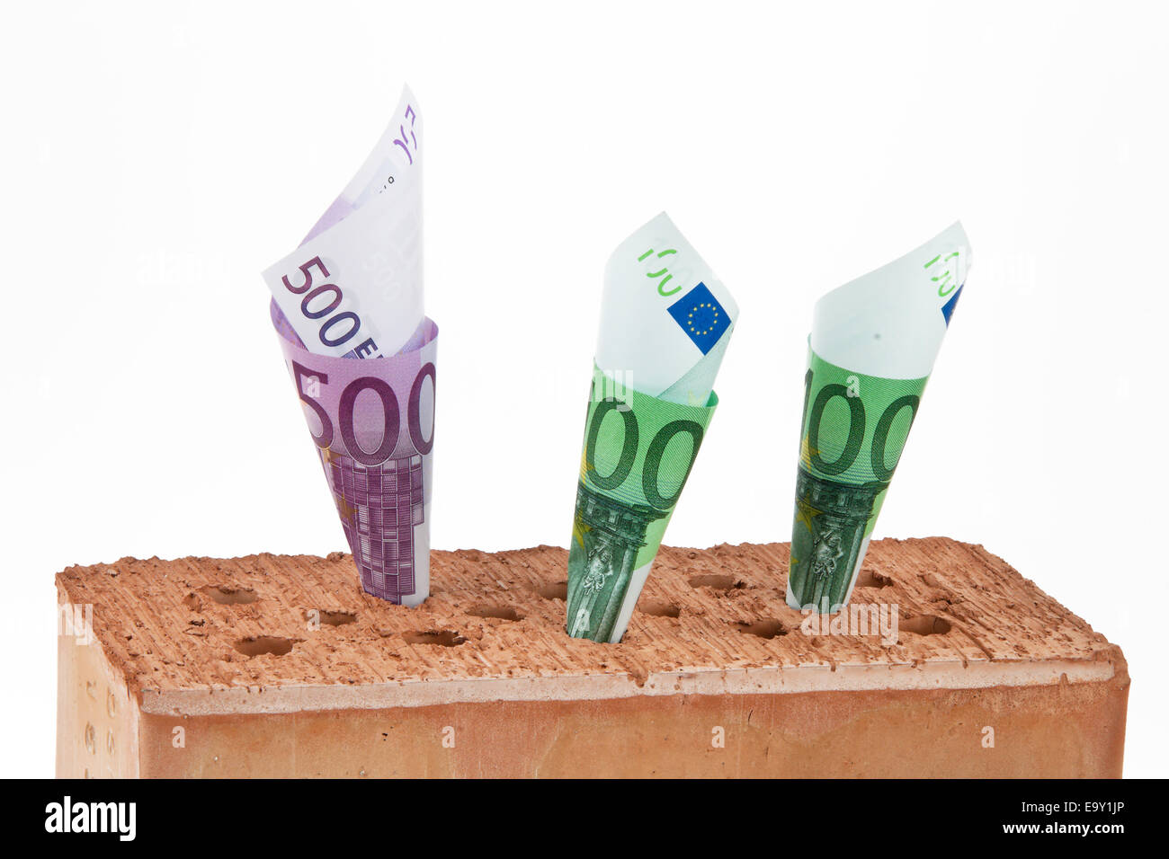 Example picture house construction, financing, building society. Brick ...