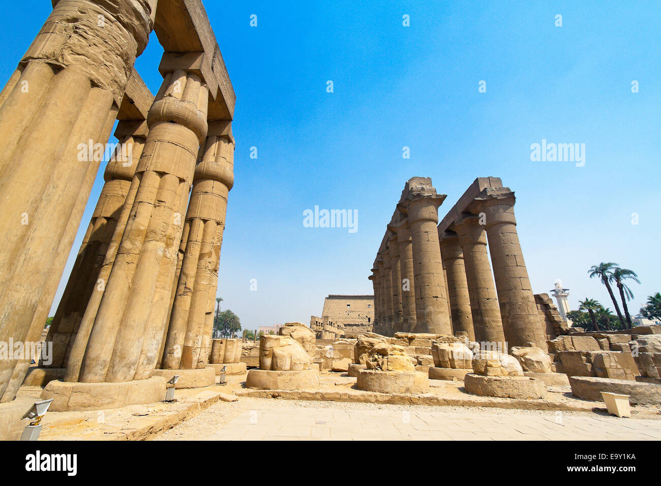 Africa, Egypt, Luxor Amun temple of Luxor. One of the landmarks of ...
