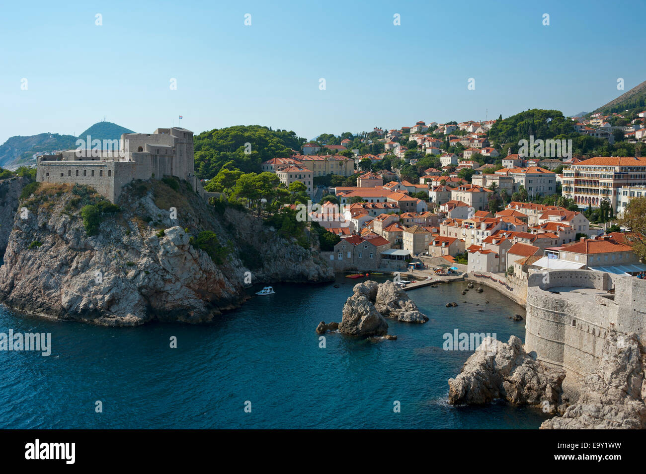 Fort Lovrijenac or St. Lawrence Fortress, historic centre, Dubrovnik ...