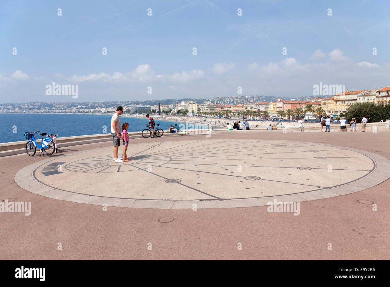sundial, seafront, Nice, Cote d´Azur, France Stock Photo - Alamy