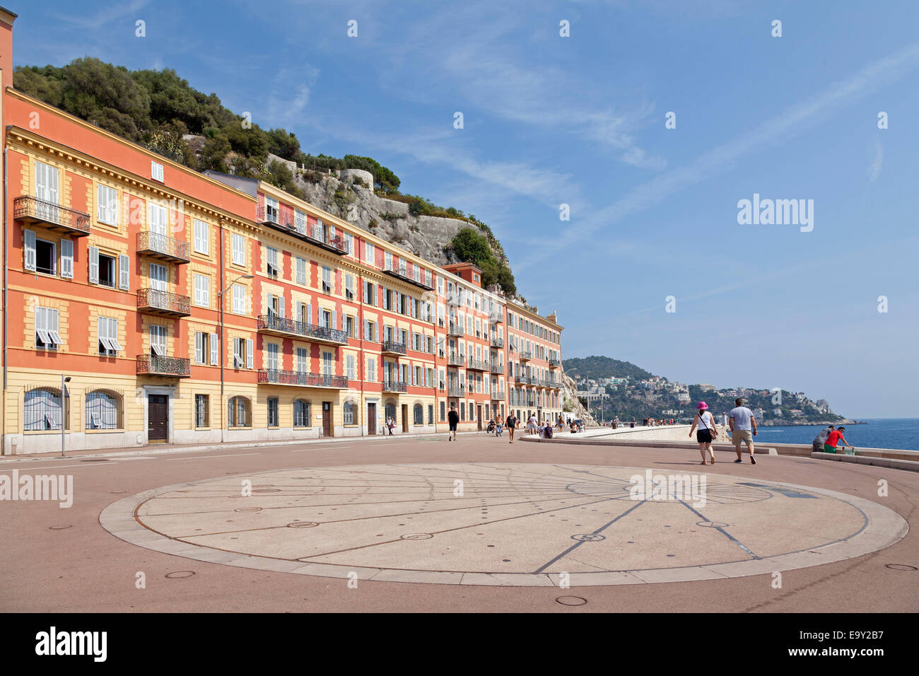 sundial, seafront, Nice, Cote d´Azur, France Stock Photo - Alamy