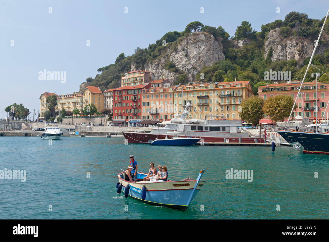 foot passenger ferry, harbour, Nice, Cote d´Azur, France Stock Photo ...