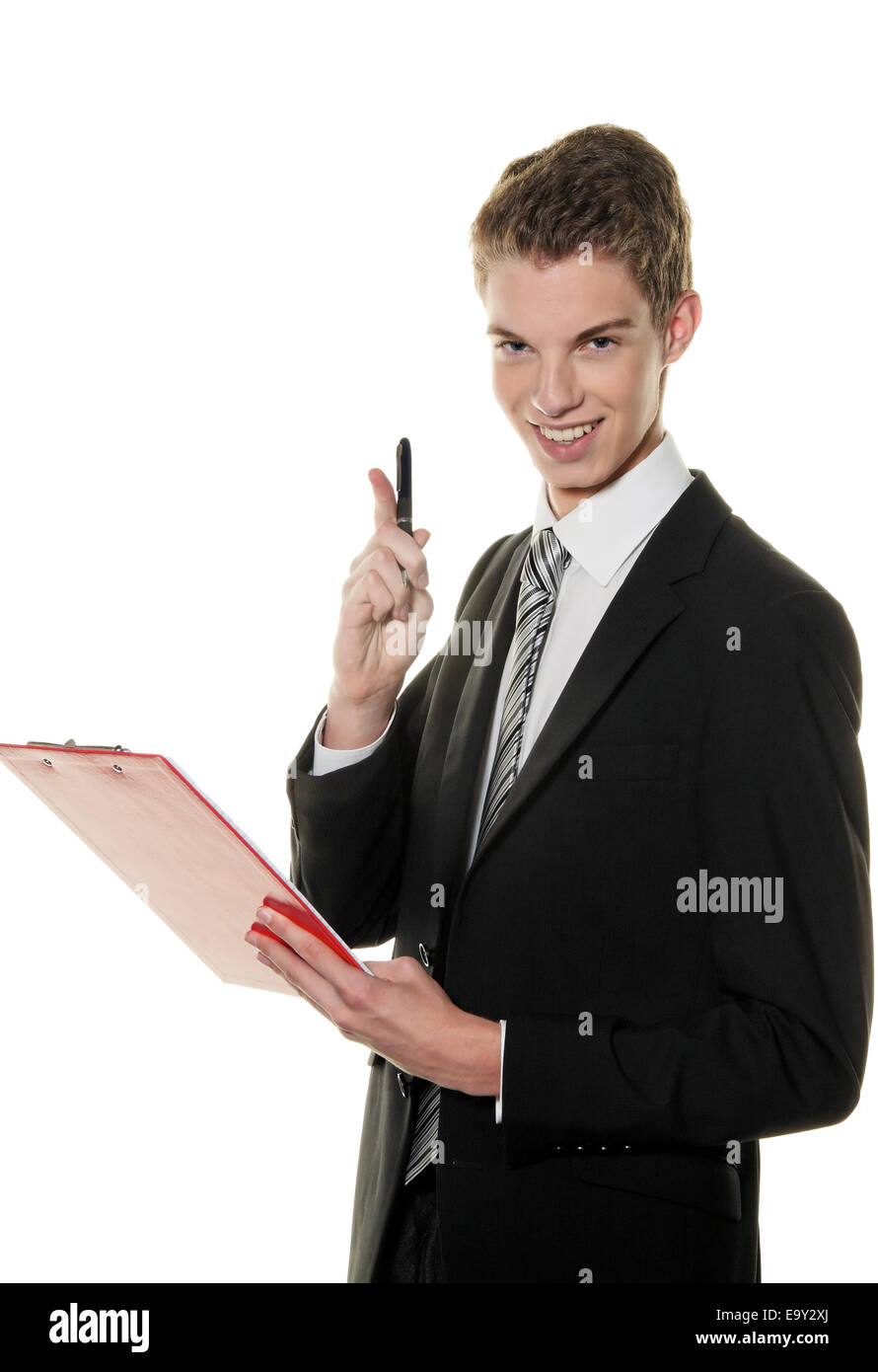A young successful clerk in service business Stock Photo - Alamy
