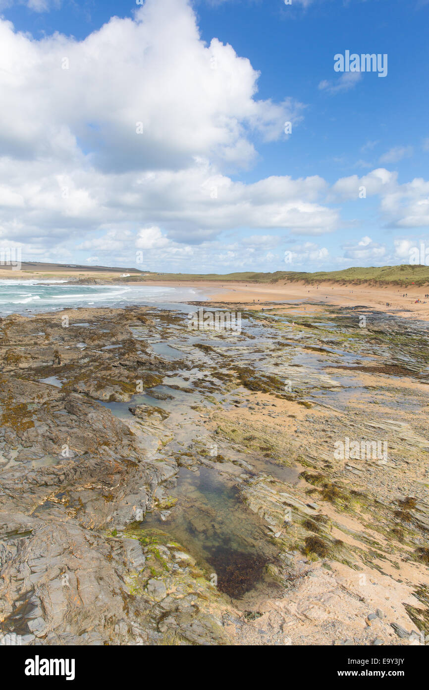 Constantine Bay Cornwall England UK Cornish north coast between Newquay ...
