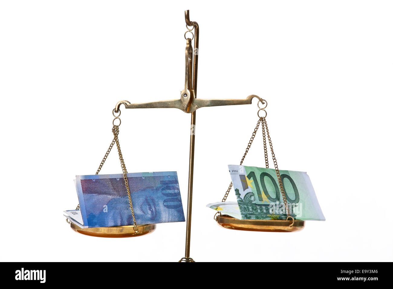 Banknotes swiss francs euro hi-res stock photography and images - Alamy