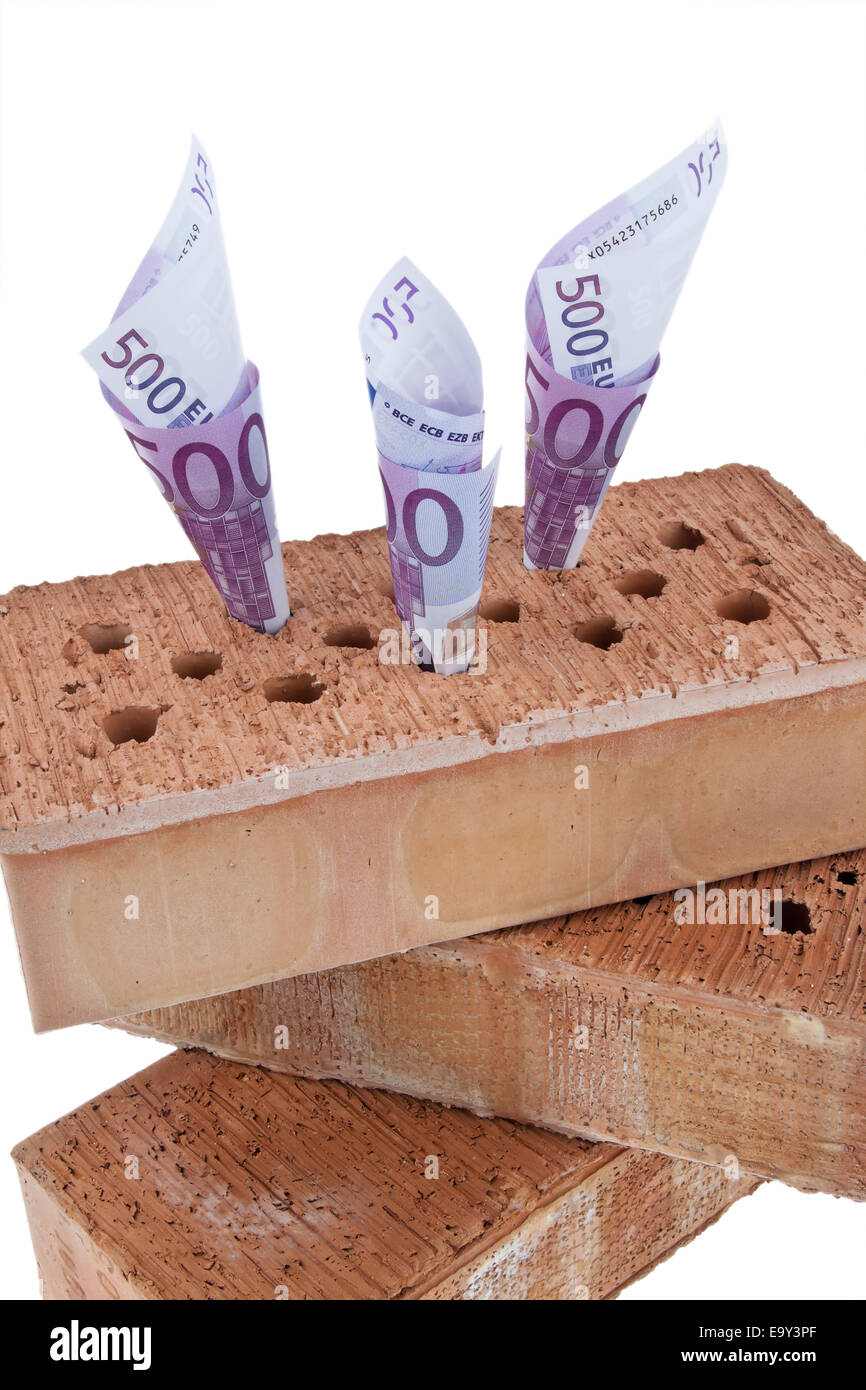 Example picture house construction, financing, building society. Brick ...