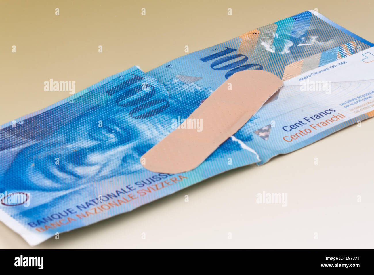 Swiss franc banknotes. Currency of Switzerland. Debt and budget Stock ...