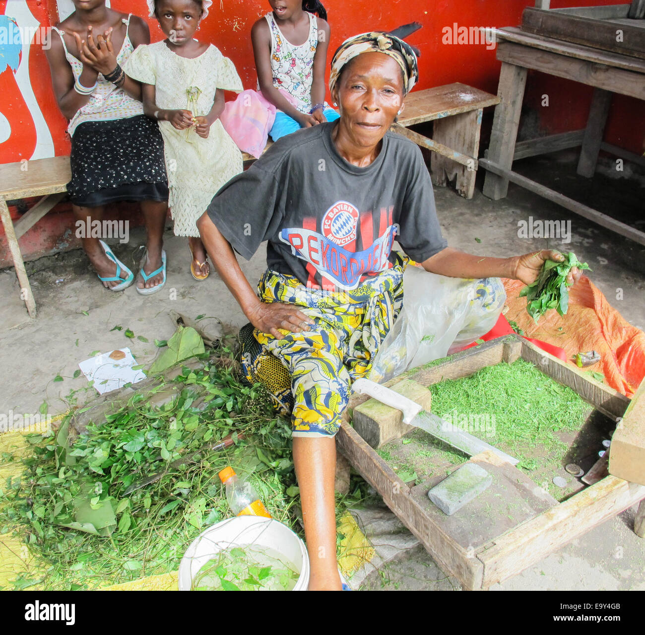 Street vendors in Brazzaville, capital of Republic of Congo in Africa ...