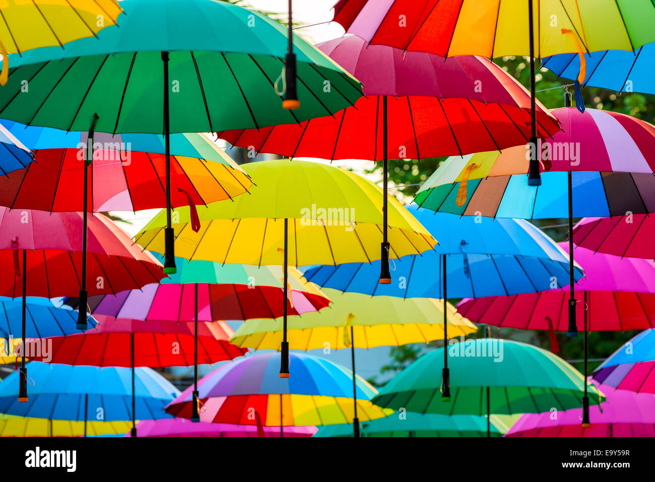 Colored umbrellas hi-res stock photography and images - Alamy