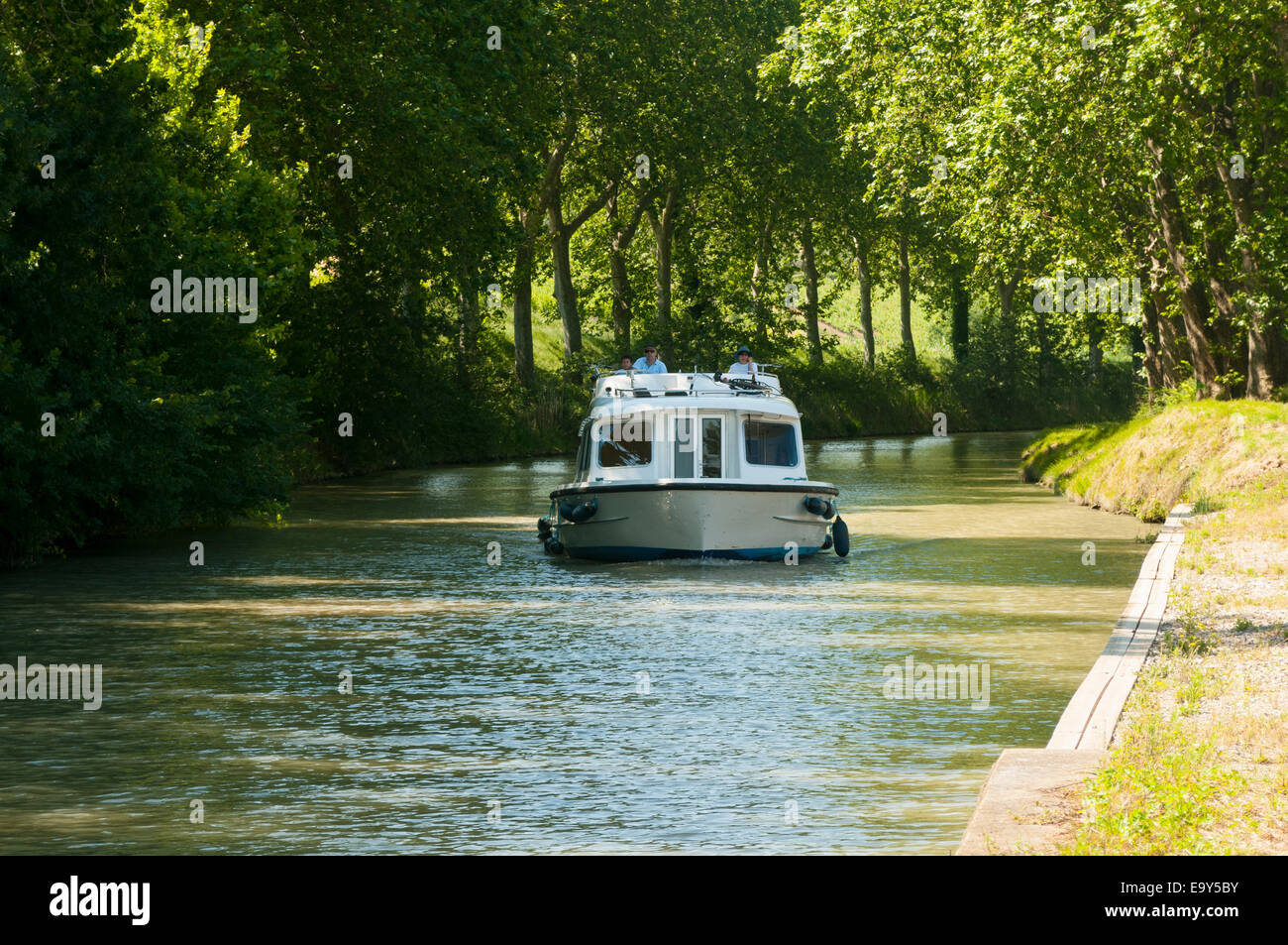 Barging in the Canal du Midi, South France Stock Photo - Alamy
