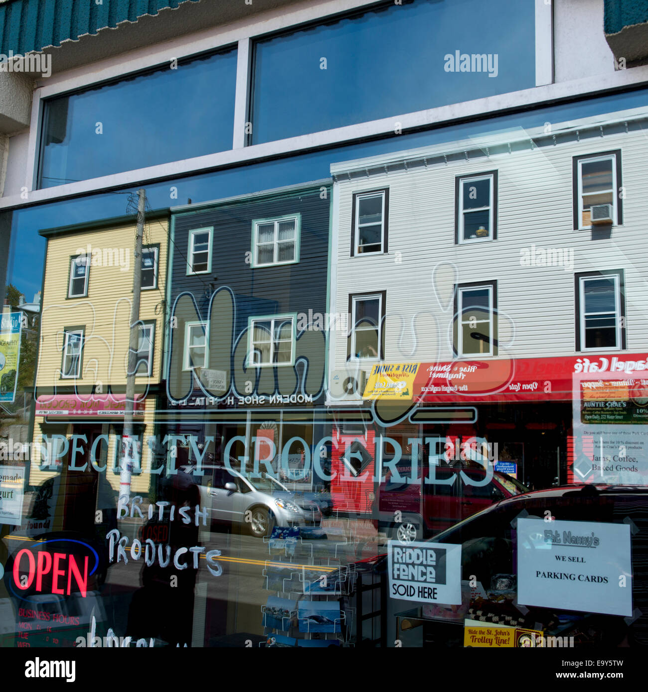 Store signs in St. John's, Newfoundland and Labrador, Canada Stock ...