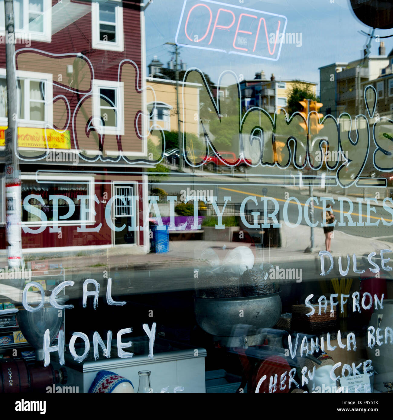 Store signs in St. John's, Newfoundland and Labrador, Canada Stock ...