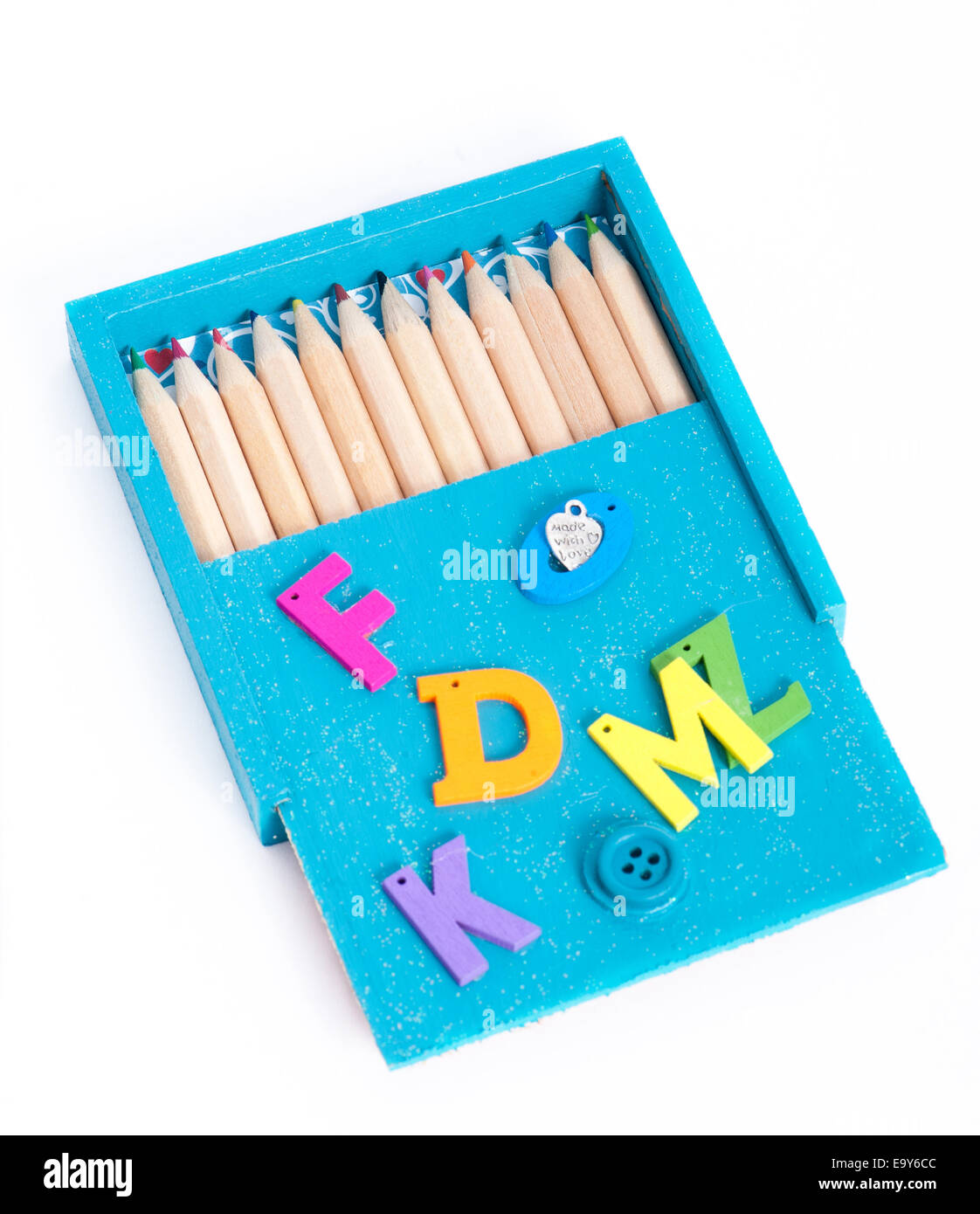 Crayons letters hi-res stock photography and images - Alamy