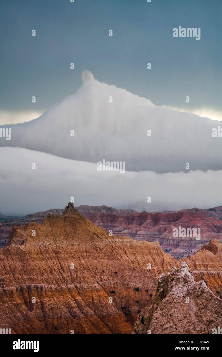 Fog storm overtakes the Badlands of South Dakota June 18, 2008 ...