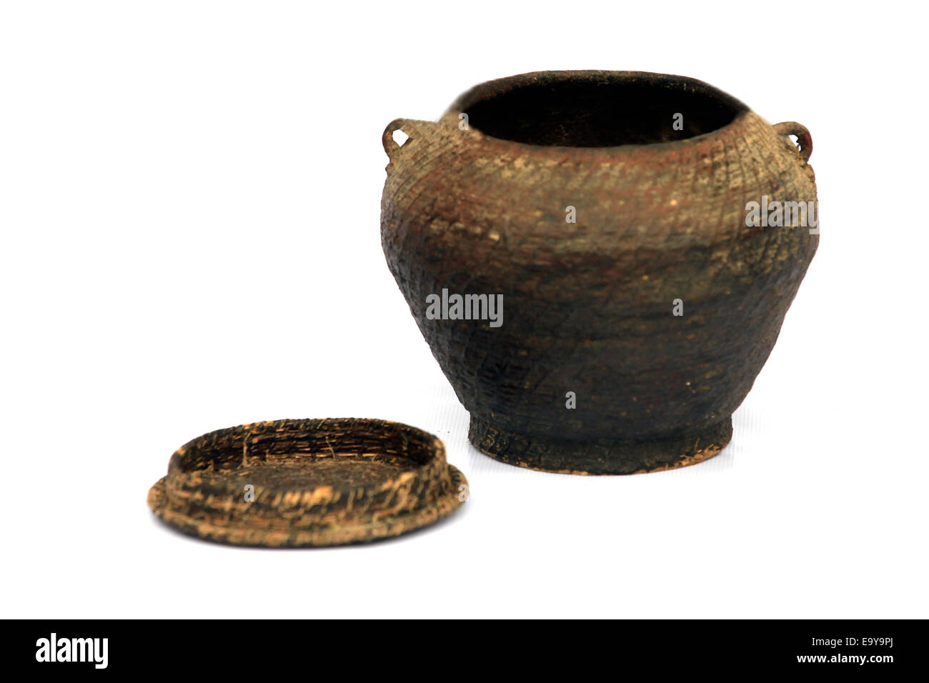 Old objects straw jar Stock Photo - Alamy