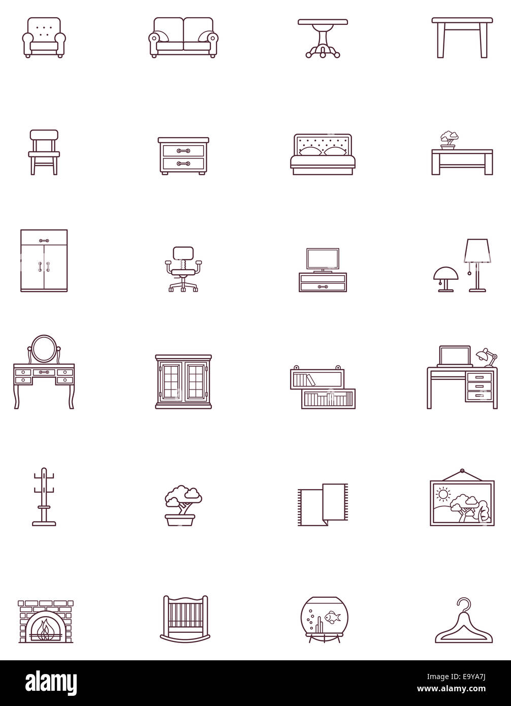 Elements of furniture Cut Out Stock Images & Pictures - Alamy