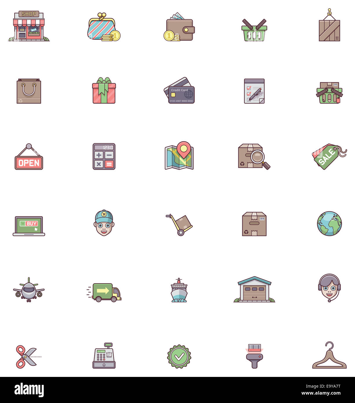 E card with shopping bag Cut Out Stock Images & Pictures - Alamy