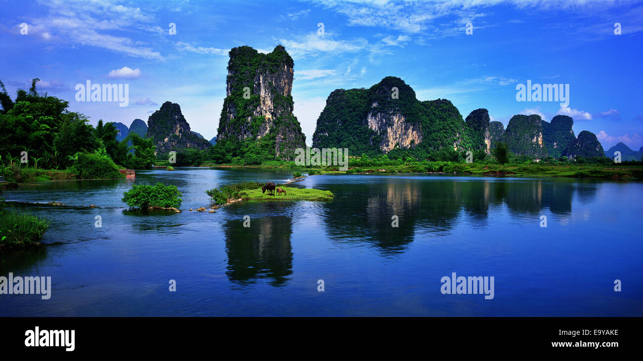 Guilin, Yangshuo scenery Stock Photo - Alamy