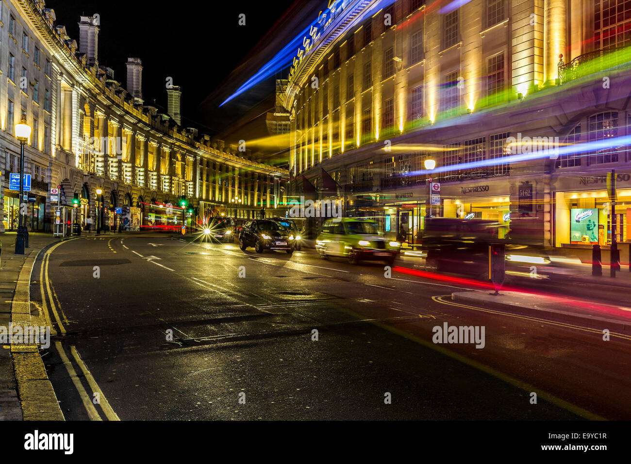 Regent street, London, in the night Stock Photo - Alamy