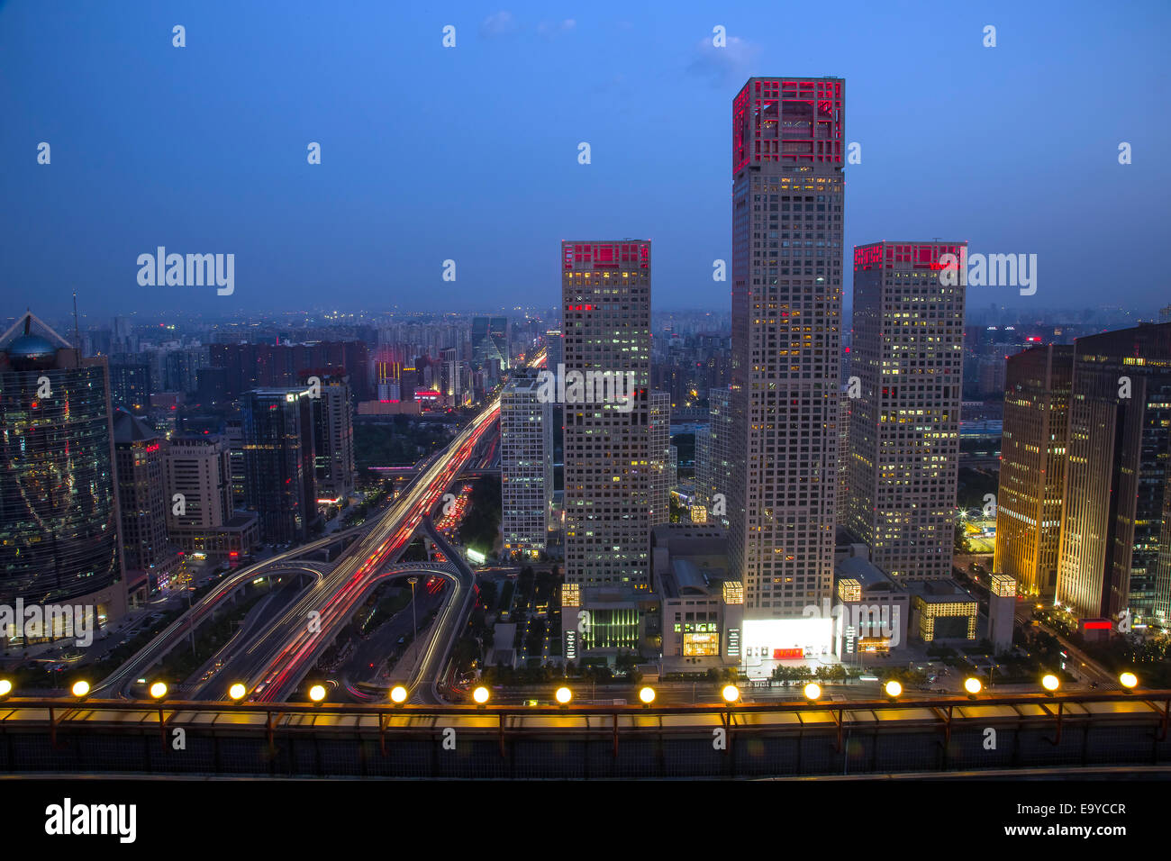 Beijing city building night Stock Photo - Alamy